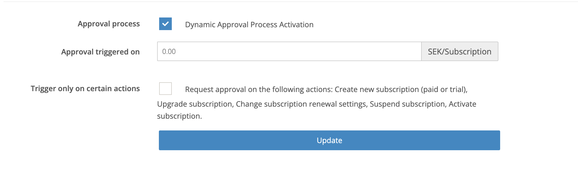 How do I configure and manage the Approvals Process?